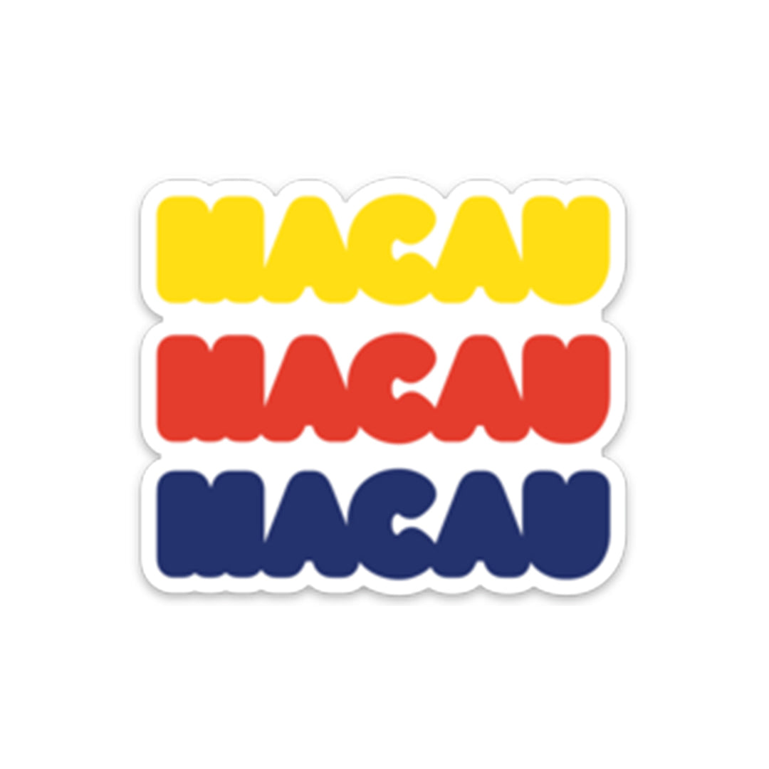 Tricolor Macau Sticker l Loving Macau